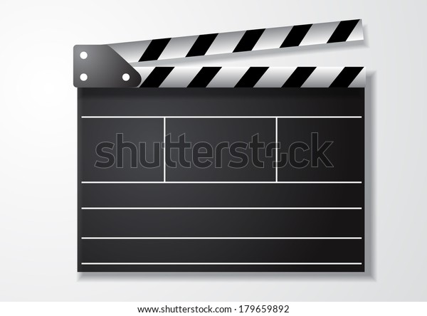 Blank Movie Clapper Board Background Vector Stock Vector (Royalty Free ...
