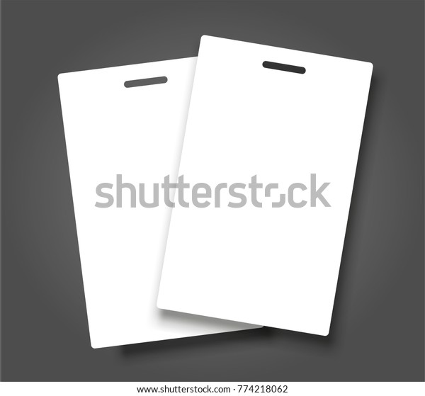 Blank Name Tags Mockup Vector Illustration Stock Vector (Royalty Free ...
