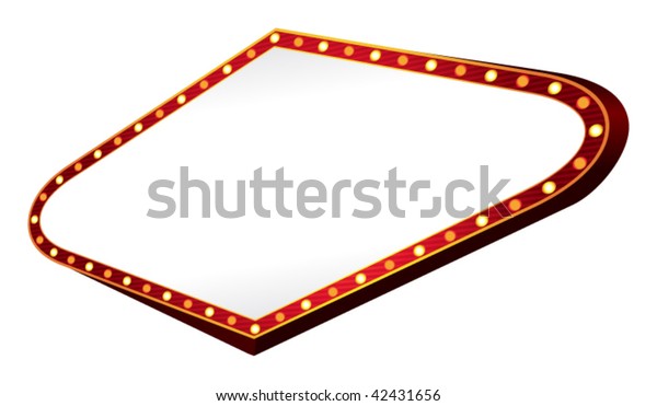 Blank Neon Sign Isolated White Background: immagine vettoriale stock ...