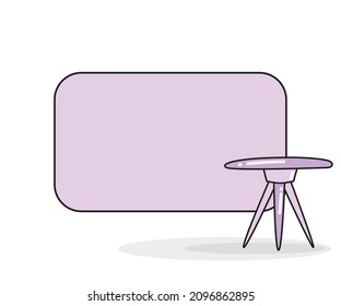 Blank Note Board Table Vector Illustration Stock Vector (Royalty Free ...