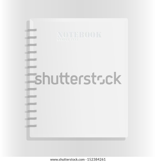 Blank Notebook Cover On White Background Stock Vector (Royalty Free ...