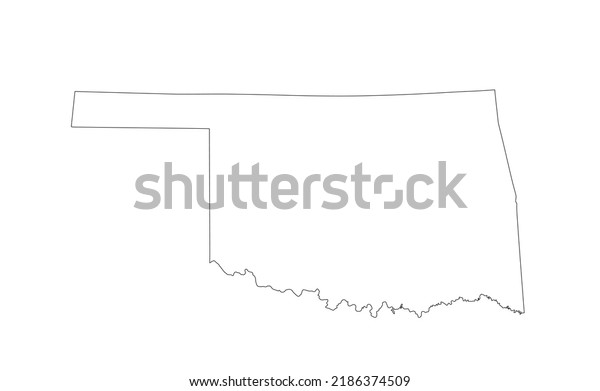Blank Oklahoma Map Vector Silhouette Illustration 库存矢量图（免版税）2186374509 ...