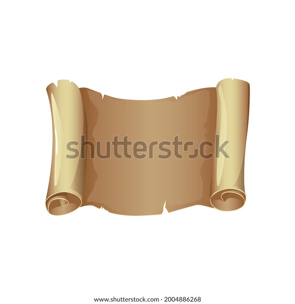 Blank Old Paper Scroll Cartoon Vector Stock Vector (Royalty Free ...