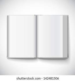 Blank Open Book Vector Illustration Gradient Stock Vector (Royalty Free ...
