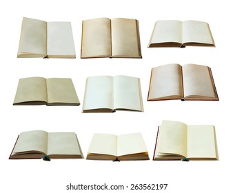 Blank Open Books Set Vector Stock Vector (Royalty Free) 263562197 ...