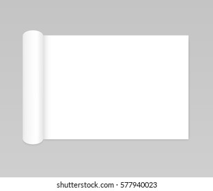 Blank Open Magazine Mockup Rolled Page Stock Vector (Royalty Free ...