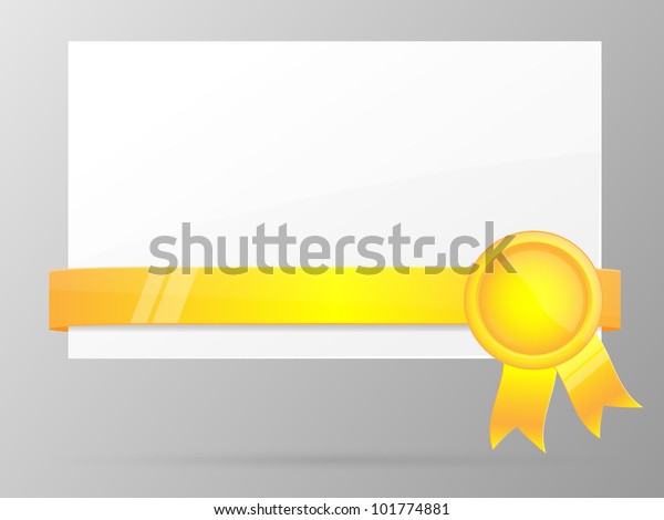 Blank Paper Background Yellow Ribbon Vector Stock Vector (Royalty Free ...