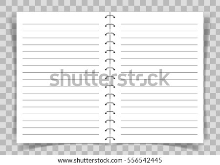 Blank Paper Book Lines Writing Connected Stock Vector (Royalty Free ...