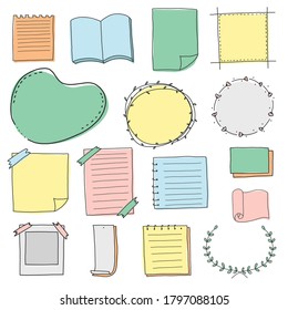 Blank Paper Border Frame Doodle Set Stock Vector (Royalty Free ...