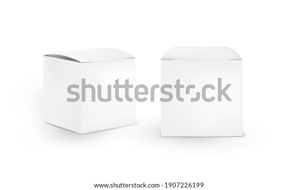 Blank Paper Boxes Mockup Cardboard Square: เวกเตอร์สต็อก (ปลอดค่า ...