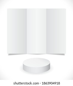 Blank Paper Brochure Template Stand 3d Stock Vector (Royalty Free ...