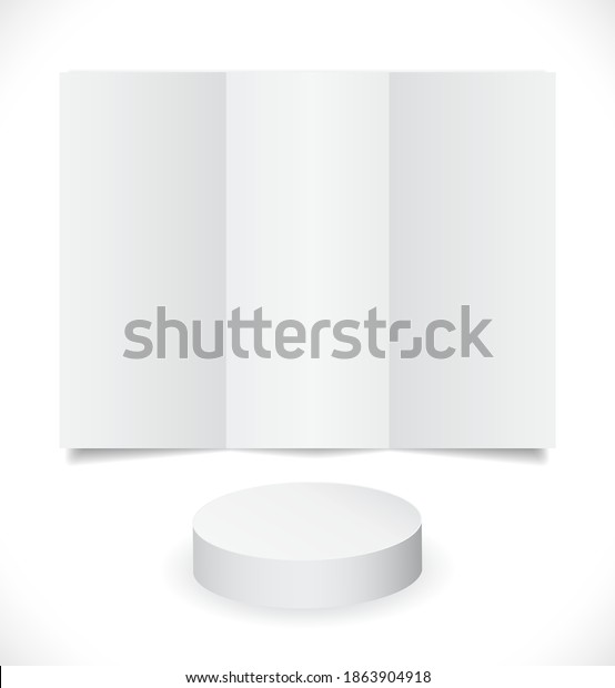 Blank Paper Brochure Template Stand 3d Stock Vector (Royalty Free ...