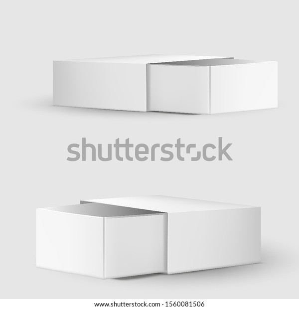 Blank paper or cardboard box template on white background Packaging ...