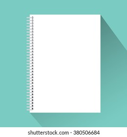 Spiral Blank White Notebook Without Lines Stock Photo (Edit Now) 674226499