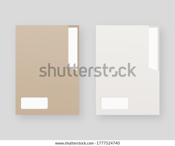 Blank Paper Folder Mockup Set Paper Stock Vector (Royalty Free ...