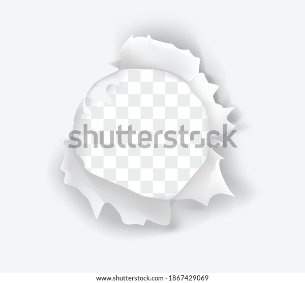 Blank Paper Hole Vector Illustration Stock Vector (Royalty Free ...