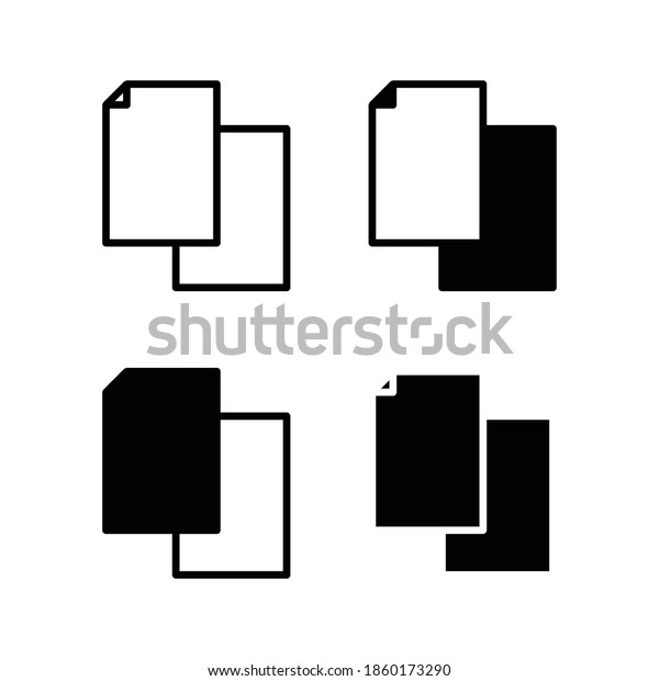 Blank Paper Icon Set Eps 8 Stock Vector (Royalty Free) 1860173290 ...