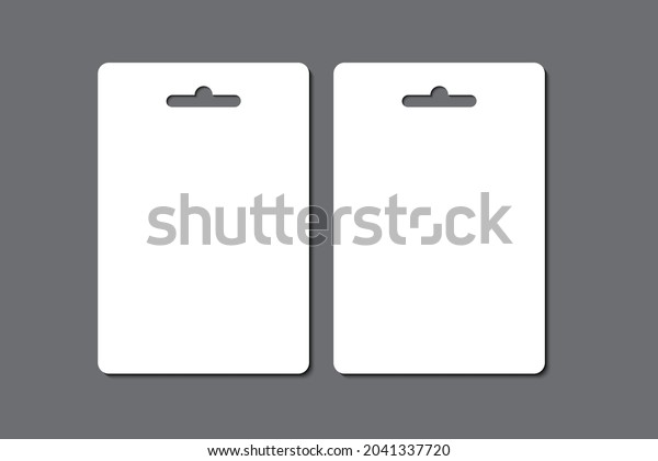 Blank Paper Packaging Hand Tab Mockup Stock Vector (Royalty Free ...