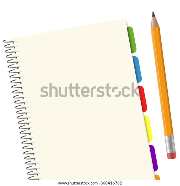 Blank Paper Pad Copy Space Yellow Stock Vector (Royalty Free) 360416762 ...