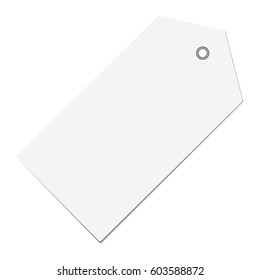 Blank Paper Price Tag Label Isolated Stock Vector (Royalty Free ...