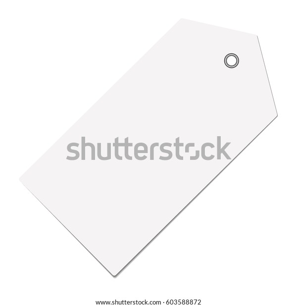 Blank Paper Price Tag Label Isolated Stock Vector (Royalty Free ...