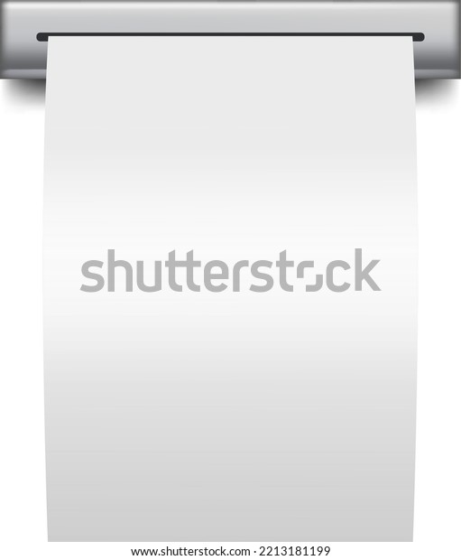 Blank Paper Receipt Mockup Realistic Payment Stock Vector (Royalty Free ...