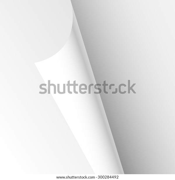 Blank Paper Sheet Curl Corner Empty Stock Vector (Royalty Free ...