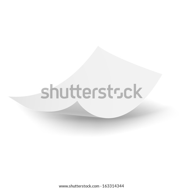 Blank Paper Sheet Falling Down Illustration Stock Vector (Royalty Free ...