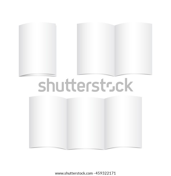 Blank Paper Template Booklet Brochure Leaflet Stock Vector (Royalty ...