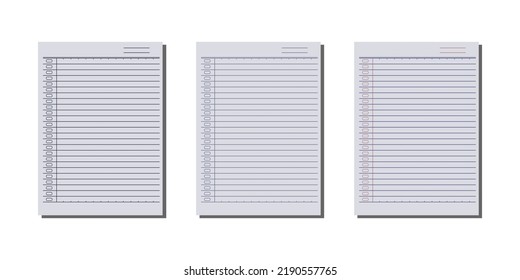 Blank Papers Isolated On White Background Stock Vector (Royalty Free) 2190557765 | Shutterstock