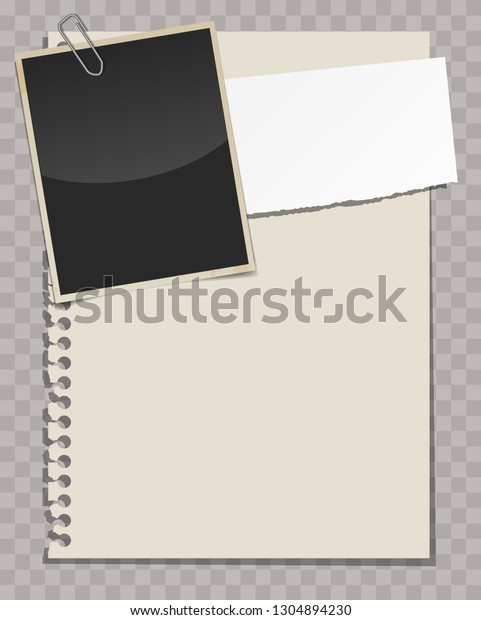 Blank Papers Paper Notes Photos Transparent Stock Vector (Royalty Free ...