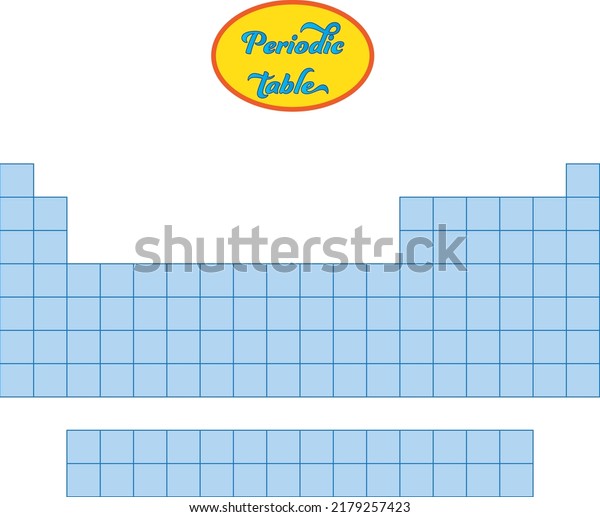 Blank Periodic Table Empty Table Chemistry Stock Vector (Royalty Free ...