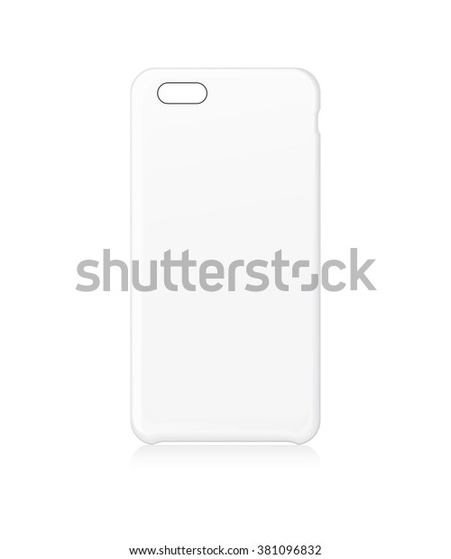 Blank Phone Case Isolated On White Stock Vector (Royalty Free) 381096832
