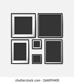 Blank Picture Frame Template Set Stock Vector (Royalty Free) 266095400 ...