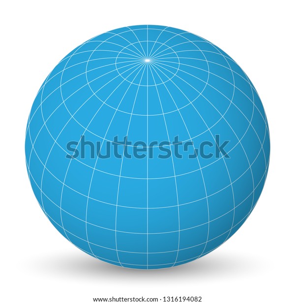 Blank Planet Earth Blue Globe Grid Stock Vector (Royalty Free) 1316194082