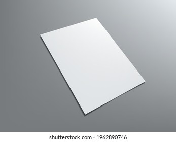 Blank Portrait A4 White Paper Isolated Stock Vector (Royalty Free ...
