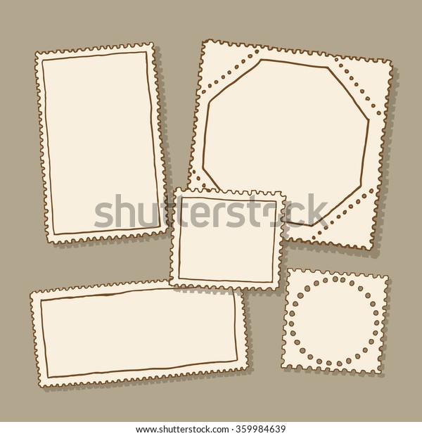 Blank Postage Stamps Stock Vector (Royalty Free) 359984639