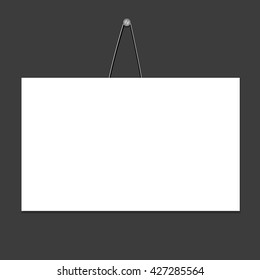 Blank Poster Isolated On Dark Background Stock Vector (Royalty Free ...