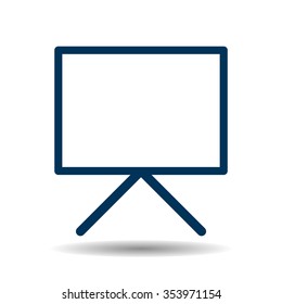 Blank Presentation Board Icon Stock Vector (Royalty Free) 353971154 ...