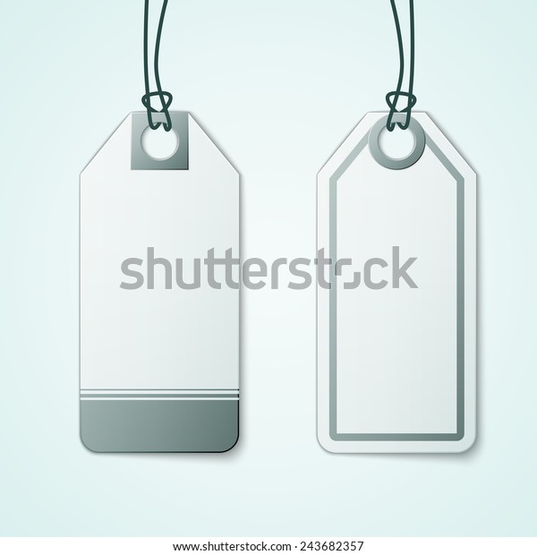 Blank Price Tag Isolated On White Stock Vector (Royalty Free) 243682357 ...