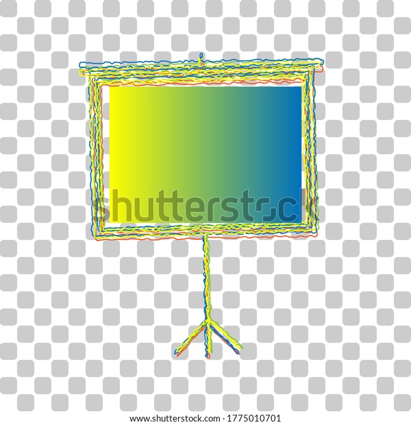 Blank Projection Screen Blue Green Gradient Stock Vector (Royalty Free ...