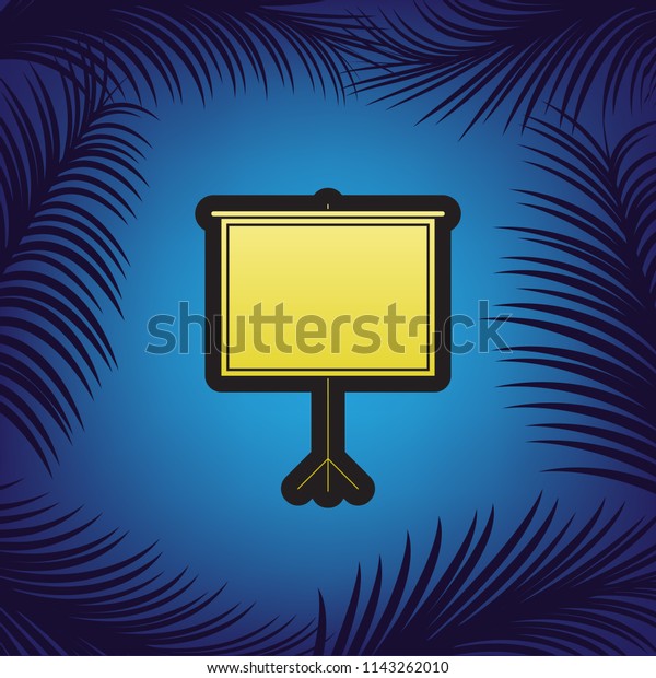 Blank Projection Screen Vector Golden Icon Stock Vector (Royalty Free ...