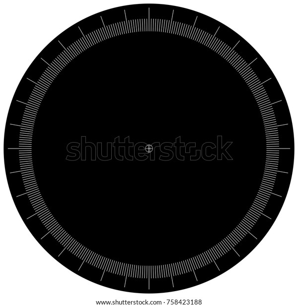 Blank Protractor Actual Size Graduation Isolated: vector de stock ...