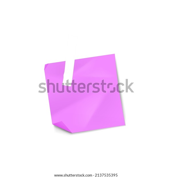 Blank Purple Sticky Note Isolated On Stock Vector (Royalty Free ...