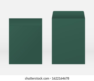 Vektor Stok Blank Realistic Envelope Front Back View (Tanpa Royalti ...