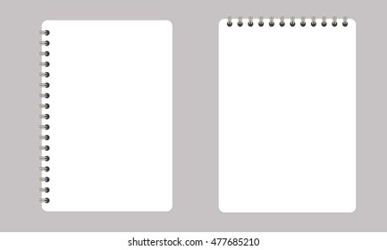 Realistic Template Notepad Spiral Blank Cover Stock Vector (Royalty ...