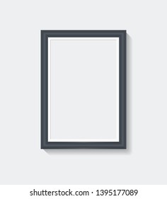 Blank Rectangle Photo Frame Isolated On Stock Vector (Royalty Free ...