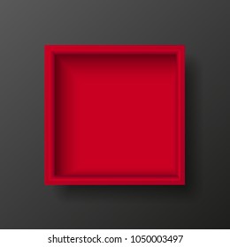 Blank Red Box Top View Vector Stock Vector (Royalty Free) 1050003497 ...