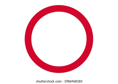 Blank Red Danger Round Icon Sign Stock Vector (Royalty Free) 1986968183 ...