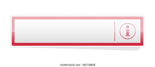 Blank Red Label Info Icon Blank Stock Vector (Royalty Free) 181718828 ...